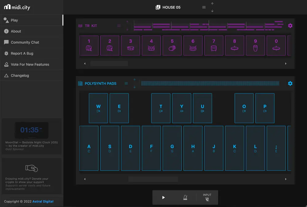 Web-synth | Online web audio instruments playground