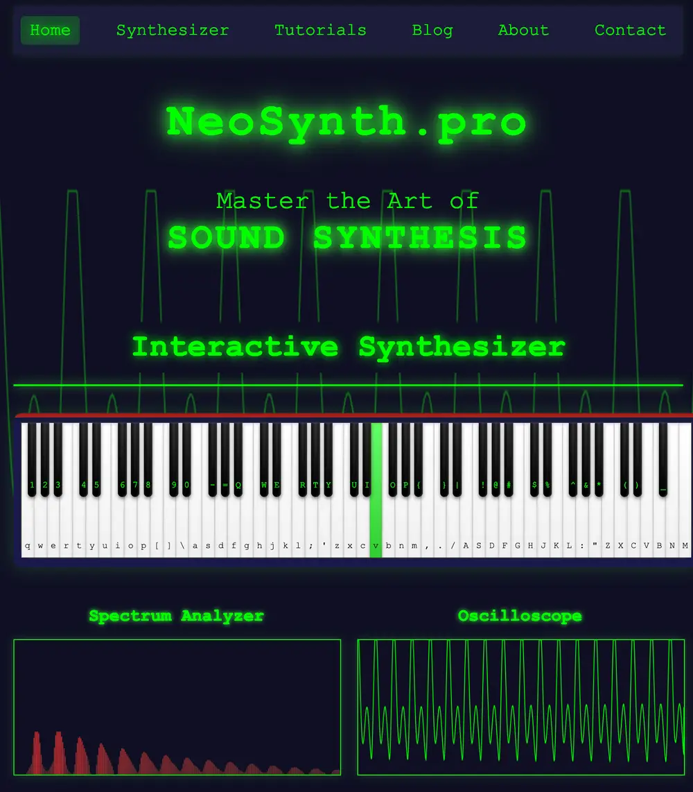 Web-synth | Online web audio instruments playground
